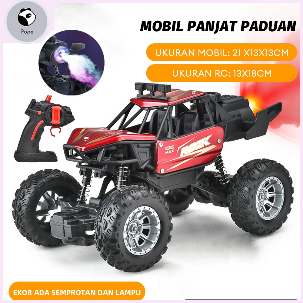 Jual POPO Mainan Mobil Remote Control off-Road Climbing 2WD Car RC Rock Dengan Fungsi Semprot ...