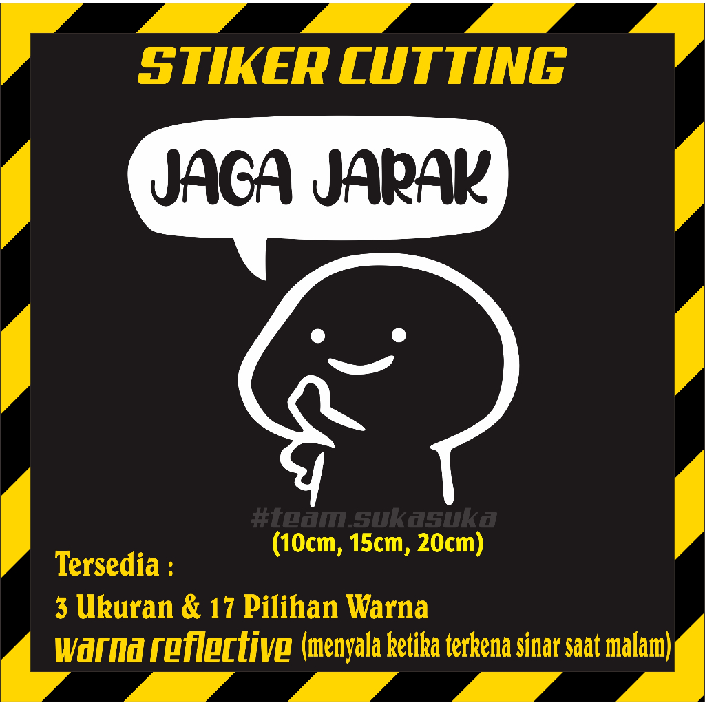 Jual Cutting Sticker Meme Pentol Tangan Jaga JArak Stiker Lucu Unik ...