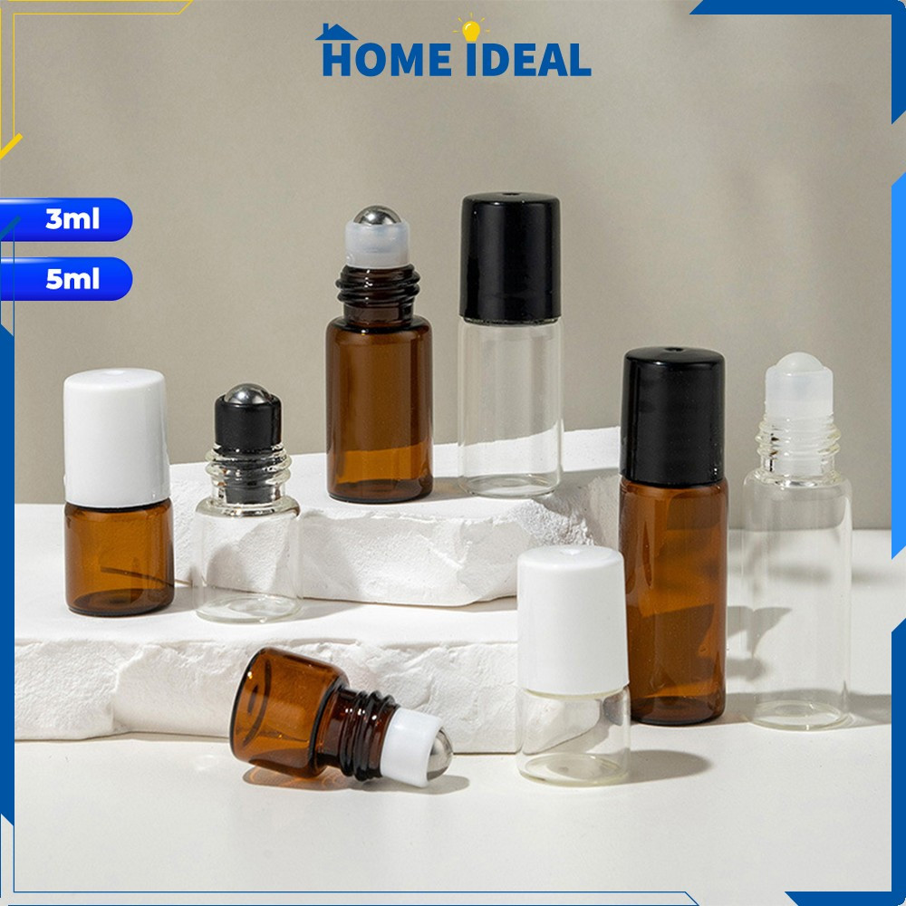 Jual Botol Roll On Kaca Bening 3ML 5ML Portable / Botol Parfum Mini ...
