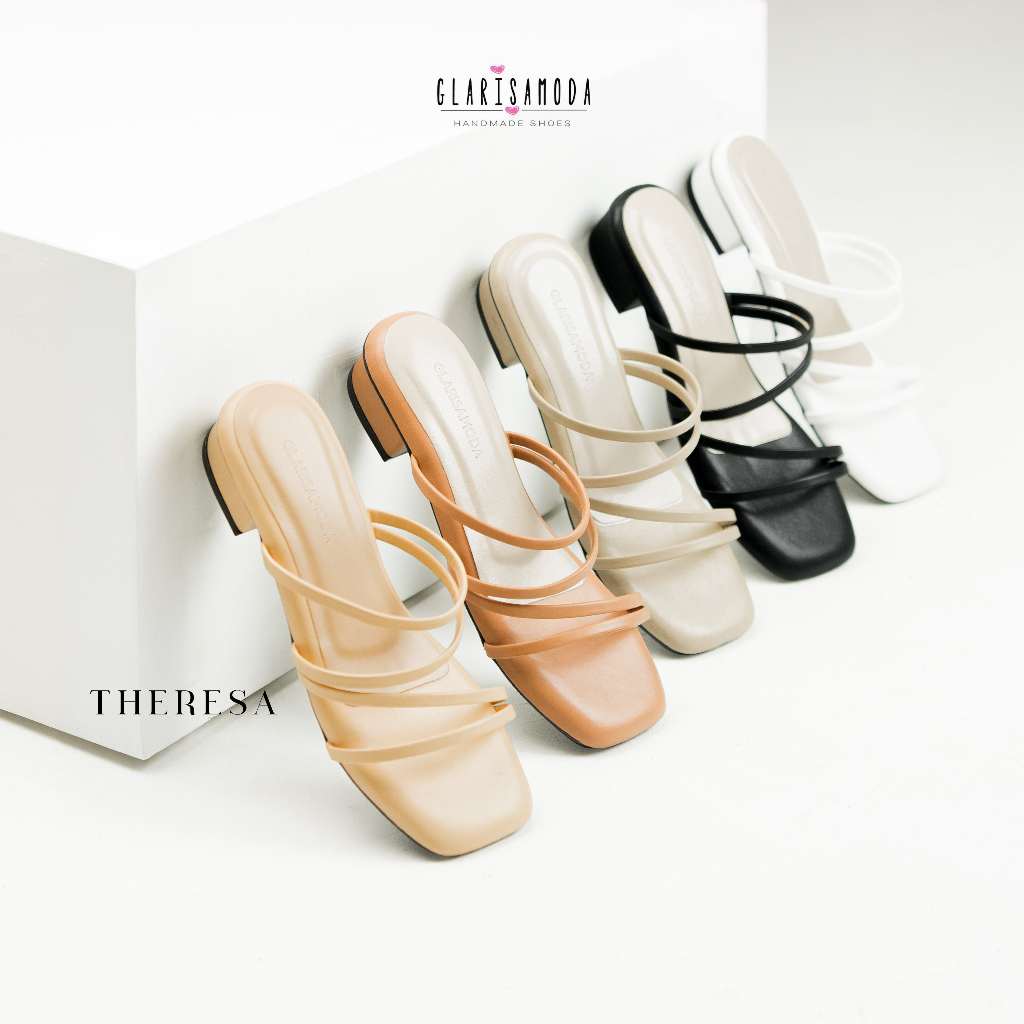 Jual GLARISAMODA Theresa Sepatu Wanita Heels 3 cm Sendal Heel Cewek ...