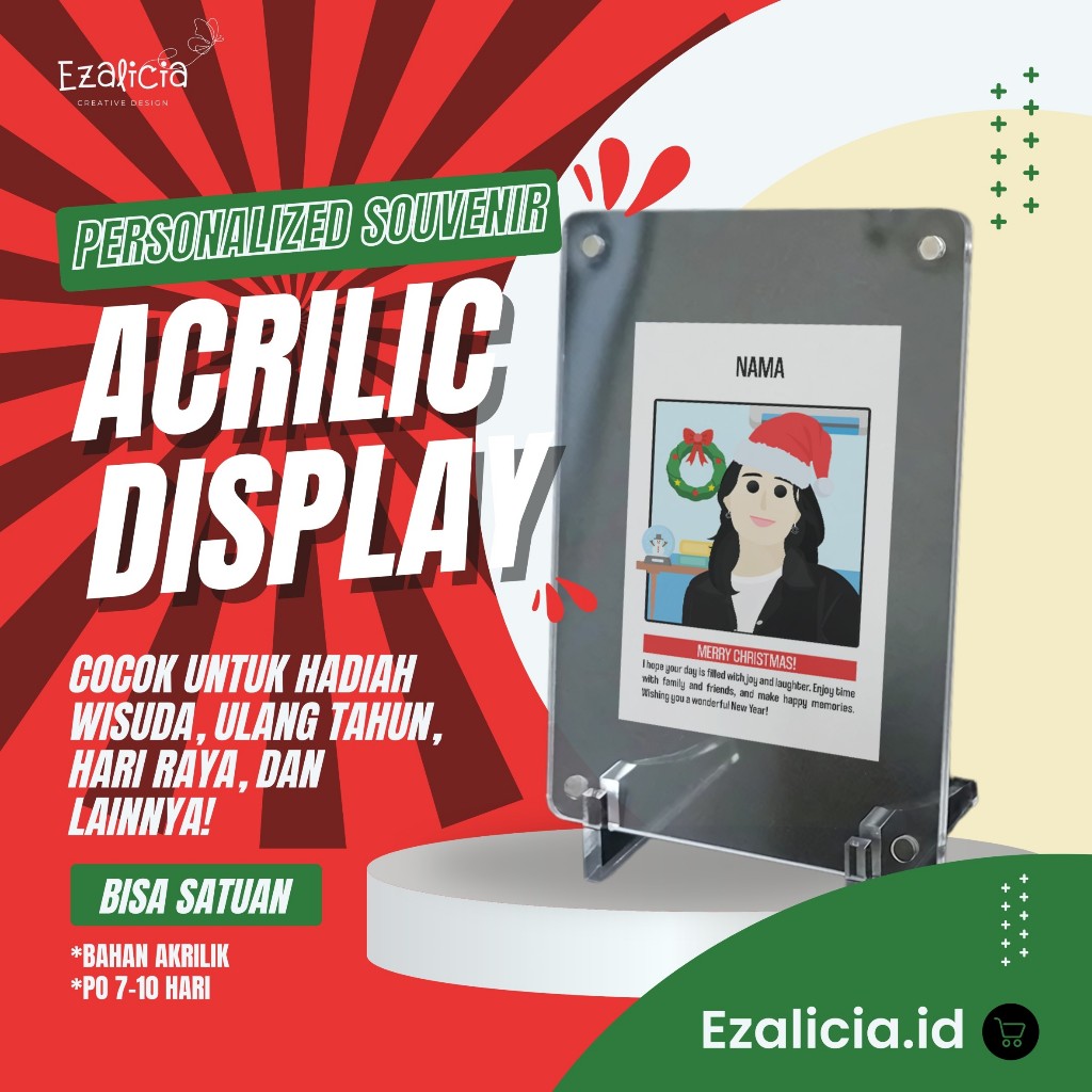 Jual Souvenir Display Akrilik (Custom Foto Vektor) Ukuran R3 - Cocok ...