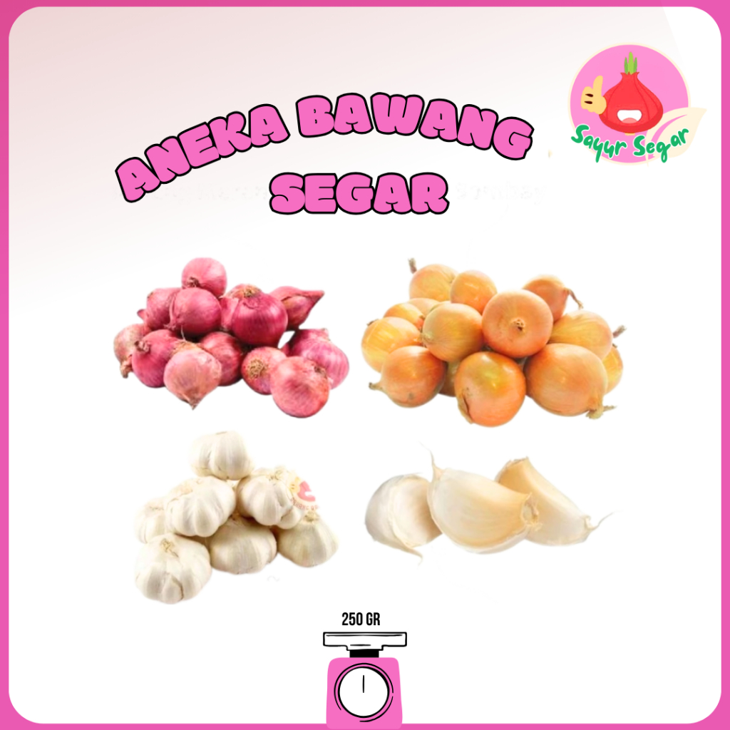 Jual Sayur Segar - Bawang Segar /Bawang Merah /Bawang Putih /Bombay 250 ...