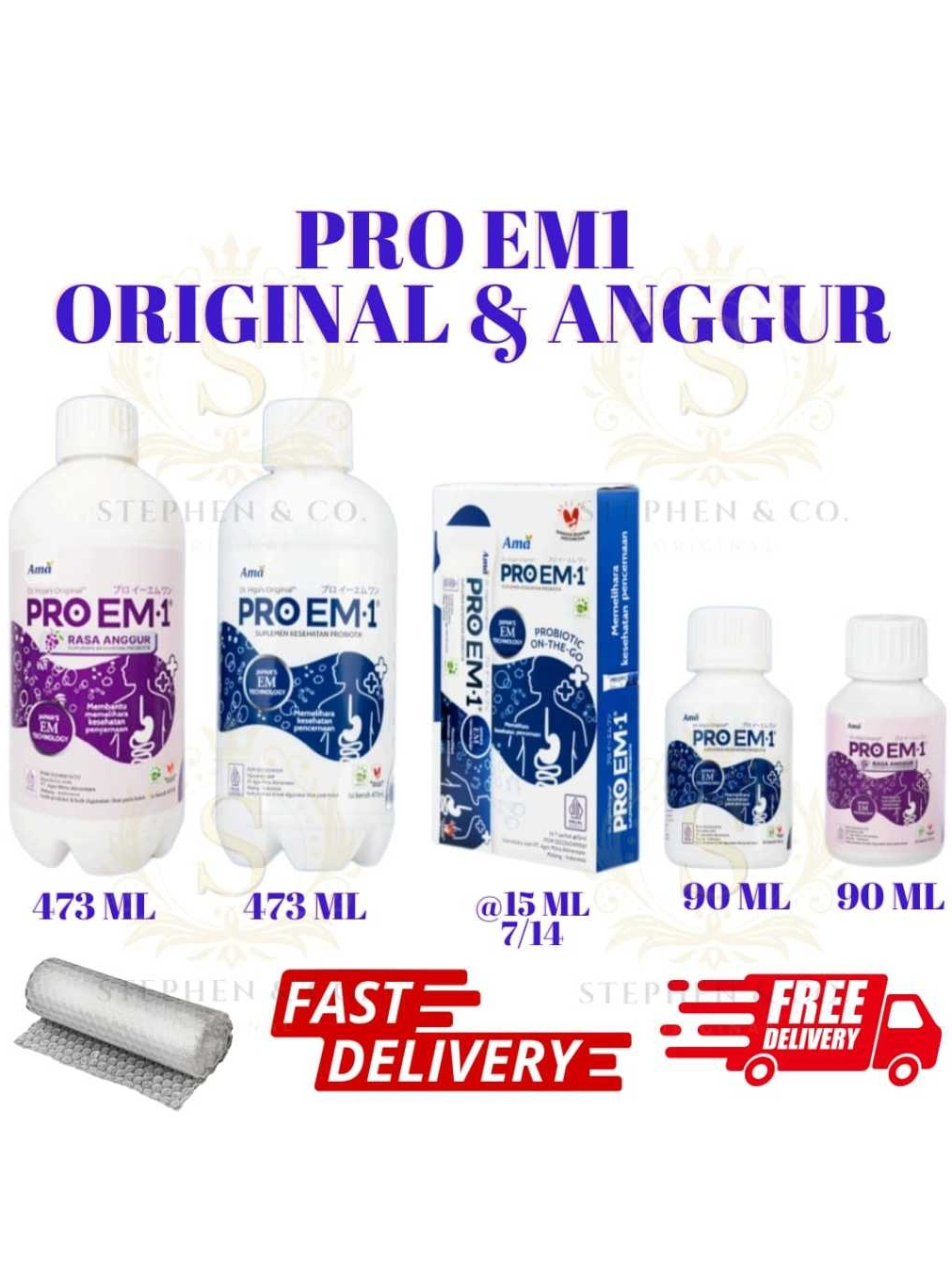 Jual MINUMAN PROBIOTIK PRO EM1 PROEM1 RASA ORI DAN ANGGUR PROBIOTIK ...