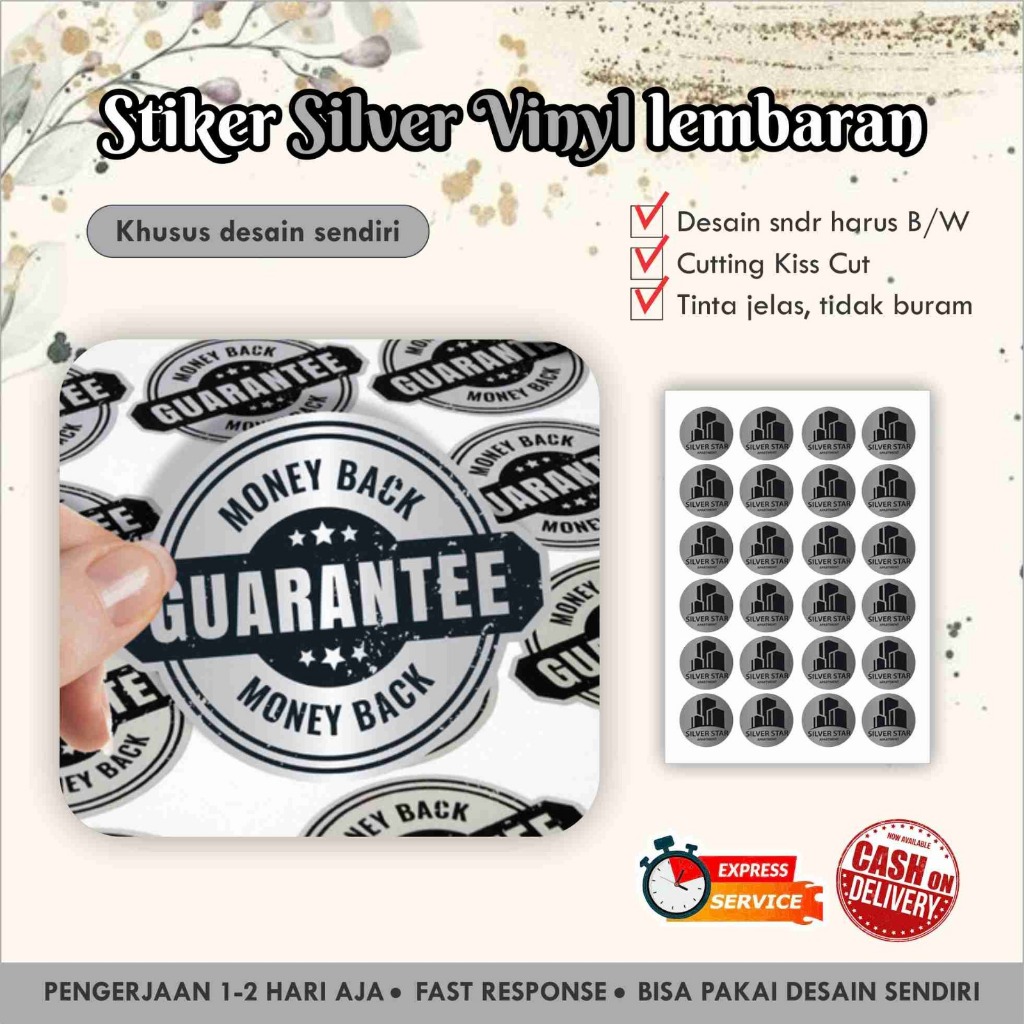 Jual STIKER SILVER CUTTING KISS CUT LEMBARAN / DESAIN SNDR / DESAIN ...