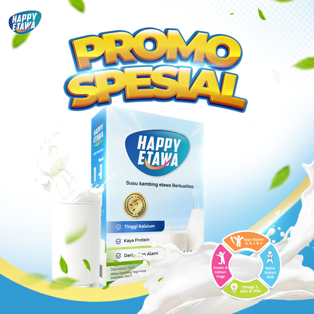 Jual Susu Kambing Organik HAPPY ETAWA Sumber Nutrisi Tinggi Kalsium ...