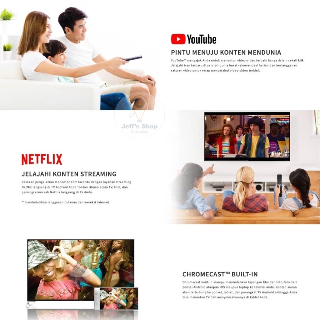 Jual Sharp LED 2K Google TV 43 Inch 2T C43GH3000I | Shopee Indonesia