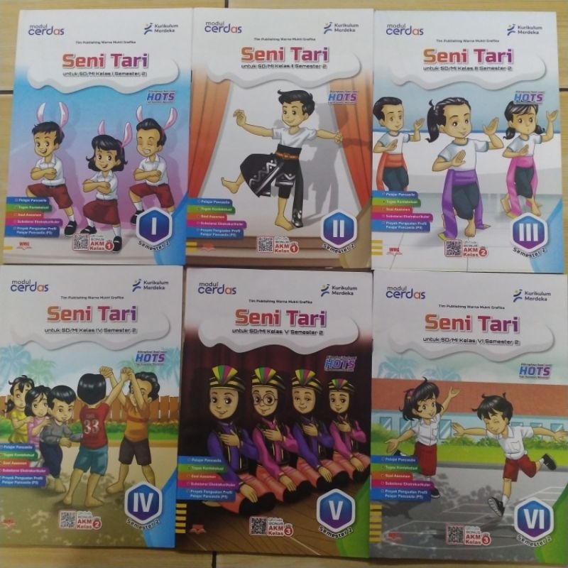 Jual Modul Cerdasi Seni Tari SD kelas 1.2.3.4.5 dan 6 kurikulum merdeka semester 2 terdiri dari ...