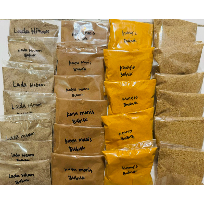 Jual REMPAH REMPAH HALUS KUNYIT | KAYU MANIS | LADA HITAM | PALA BUBUK ...