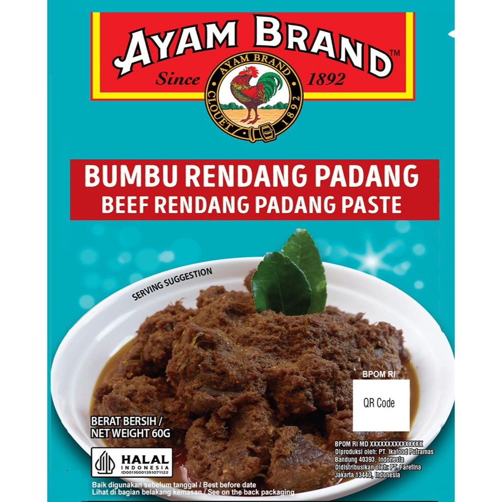 Jual Ayam Brand - Bumbu Rendang Padang Instant 60gr | Shopee Indonesia