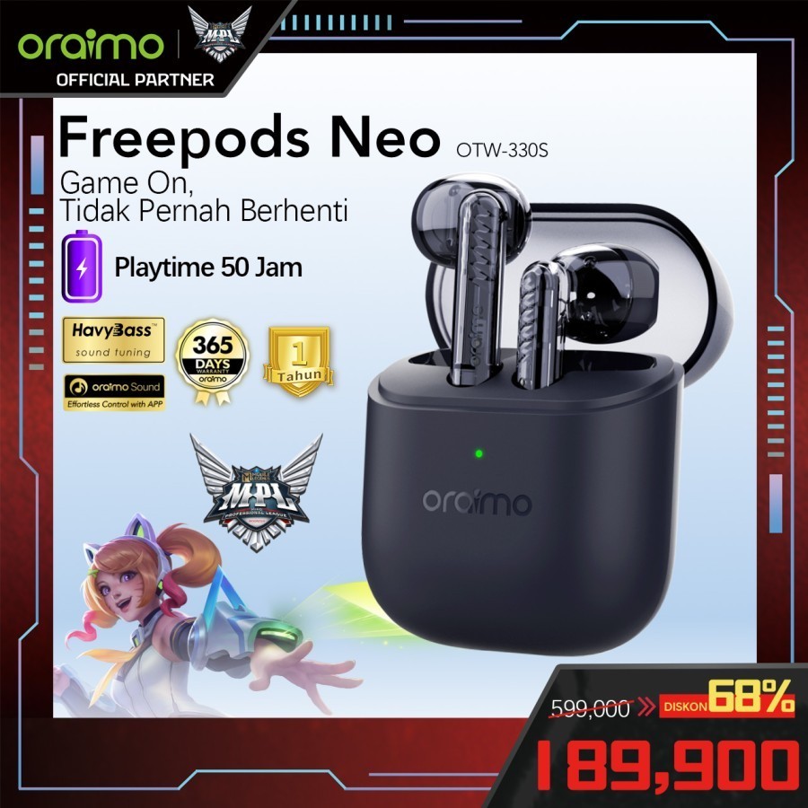 Jual Oraimo x MPL Mobile Legends TWS Freepods Neo OTW-330S Special ...