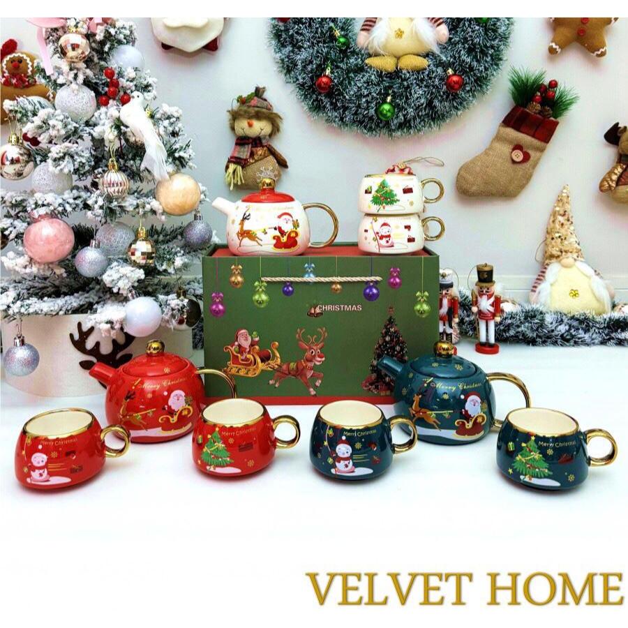 Jual Hampers tea set natal + 2 cup cangkir gelas mug teapot teko ...