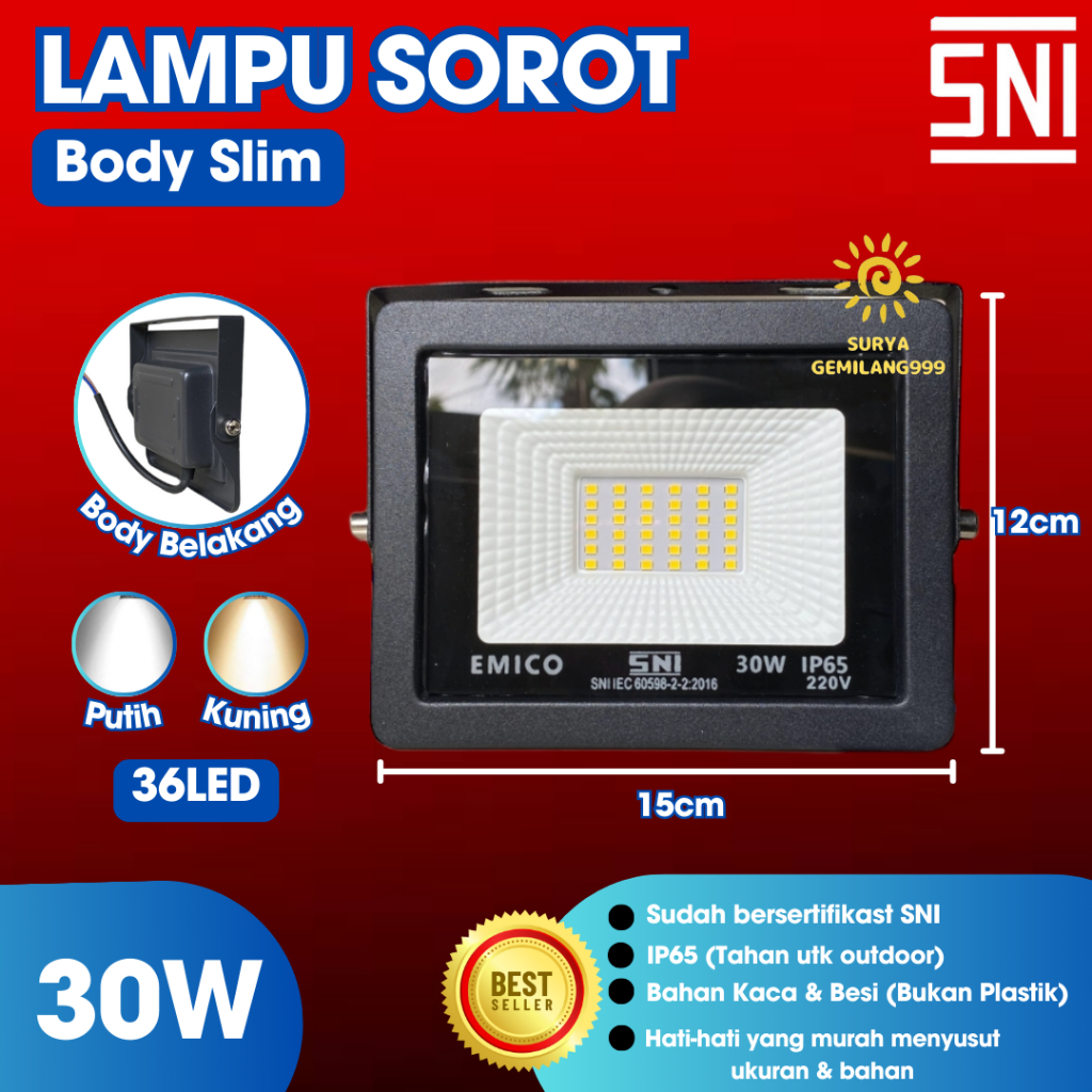 Jual Lampu Sorot LED 30W 30 WATT/ Outdoor / Tembak / Panggung / Lapangan / Taman | Shopee Indonesia