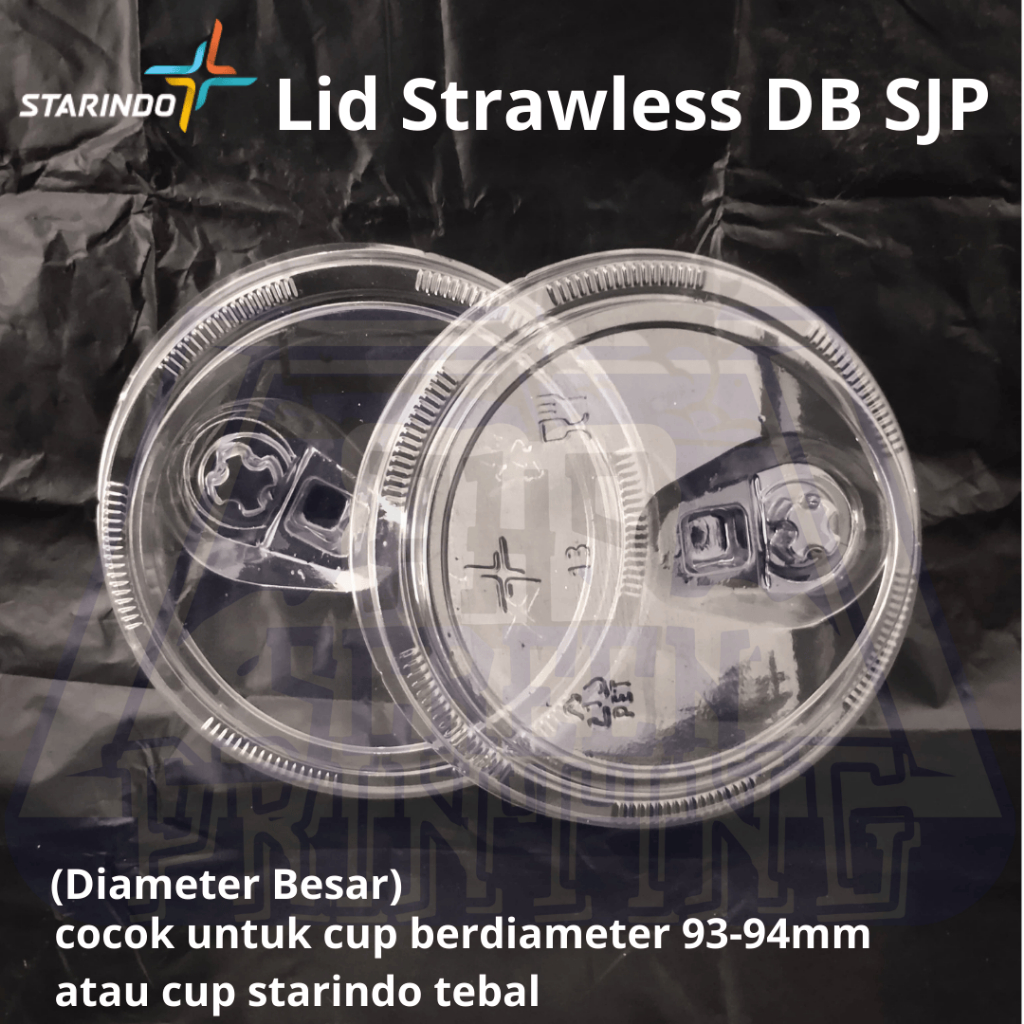 Jual Lid strawless starindo. untuk tutup cup PP starindo 12-22oz datar ...