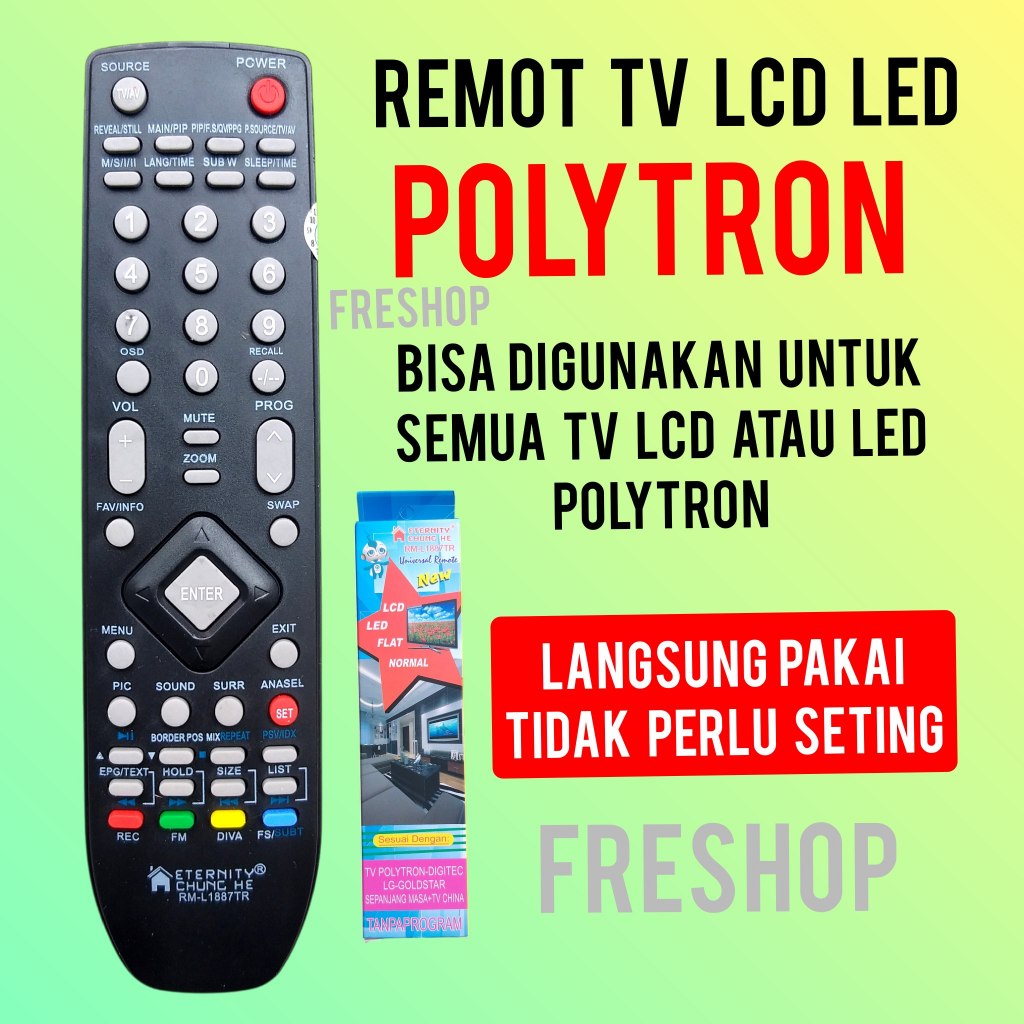Jual remote khusus tv lcd led polytron all type bisa semua model ...