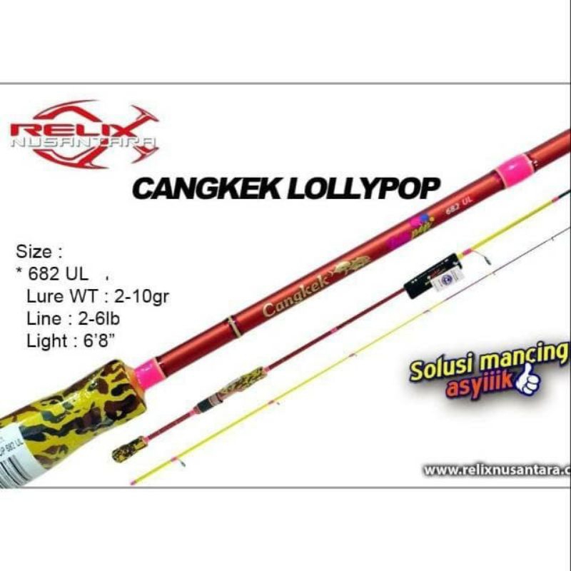 Jual Joran UL Relix Nusantara Cangkek Lollypop 682 Spinning | Shopee ...