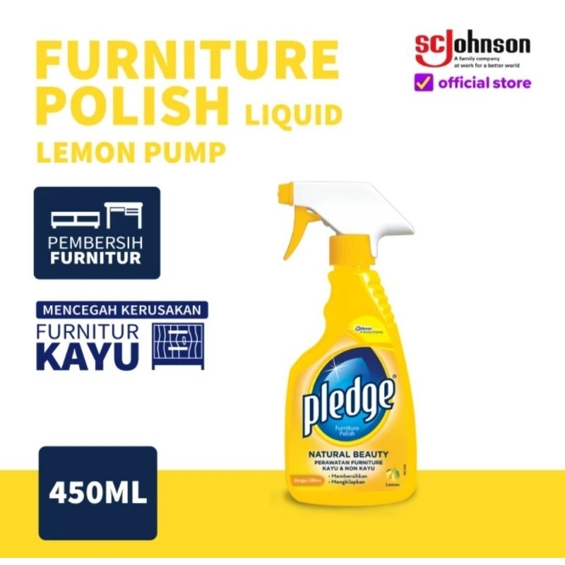 Jual Pledge Furniture Polish Liquid Pump 450ml Pembersih Pengkilap ...