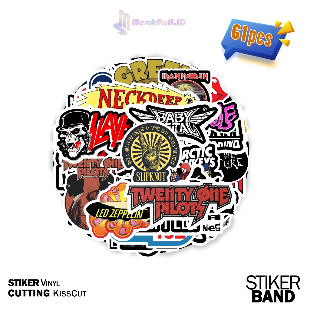 Jual Stiker Pack Vinyl Band Waterproof/Anti Air (61 Pcs) | Shopee Indonesia