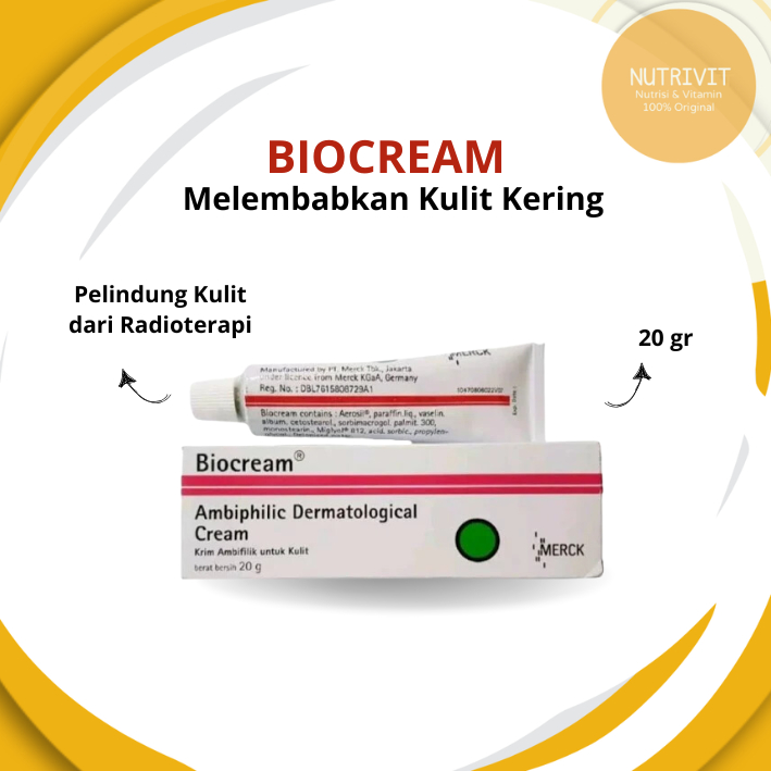 Jual BIOCREAM Tube 20gr - Melembabkan kulit kering dan pelindung kulit ...