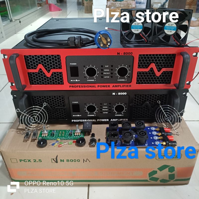 Jual Bok power tipe N8000 2.5U 2chanel warna hitam merah lengkap aksesoris bahan plat tebal box ...
