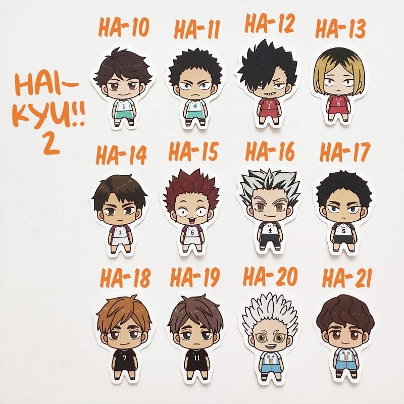 Jual Sticker Anime Haikyuu 2 Oikawa Iwaizumi Kuroo Kenma Ushijima ...
