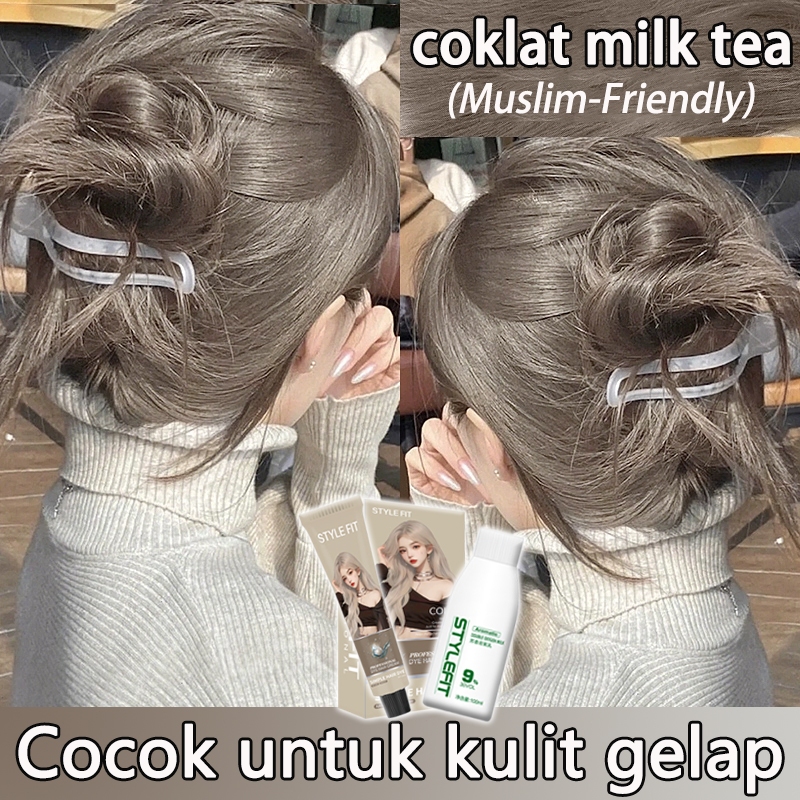 Jual 【Ready Stock】STYLE FIT cat rambut coklat milk tea *200ml , tidak ...