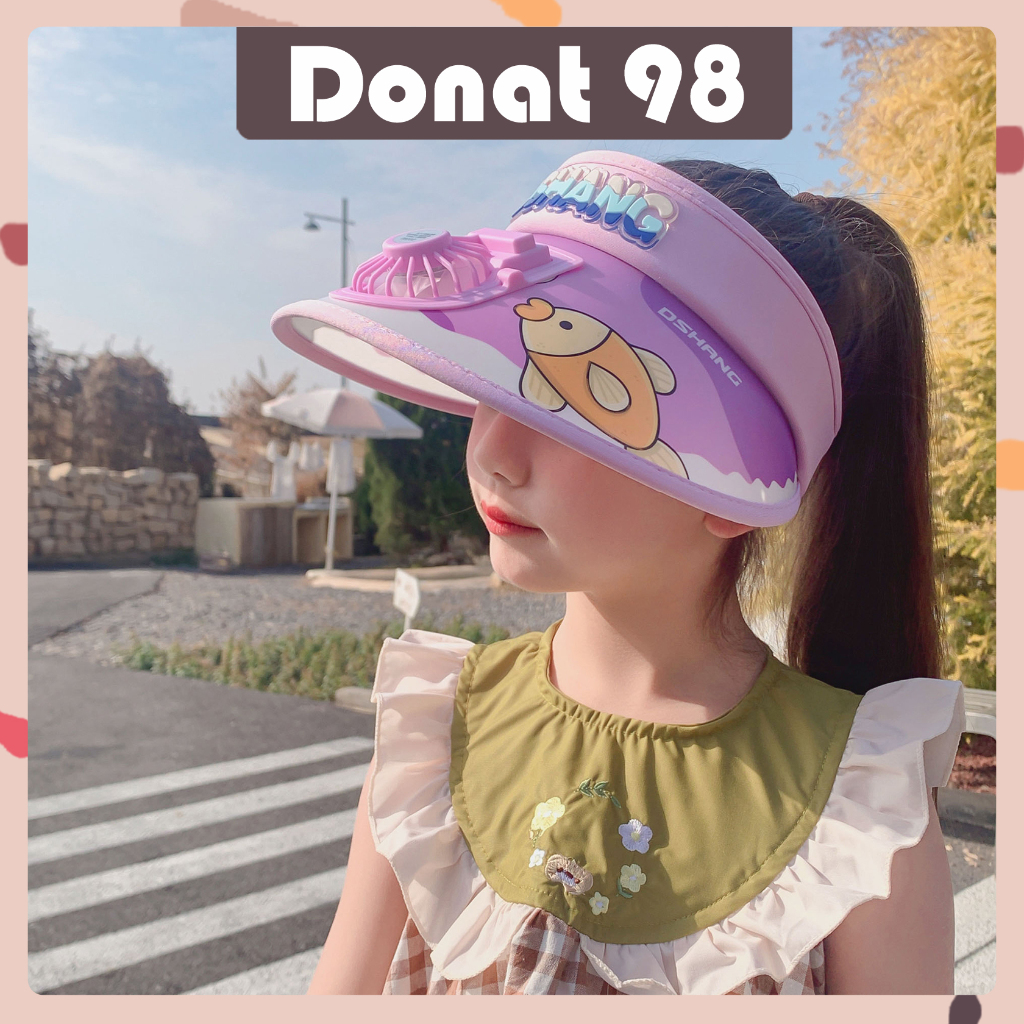 Jual Donat - Topi Kipas Angin USB Portable Topi Anak Kids Summer Hat ...