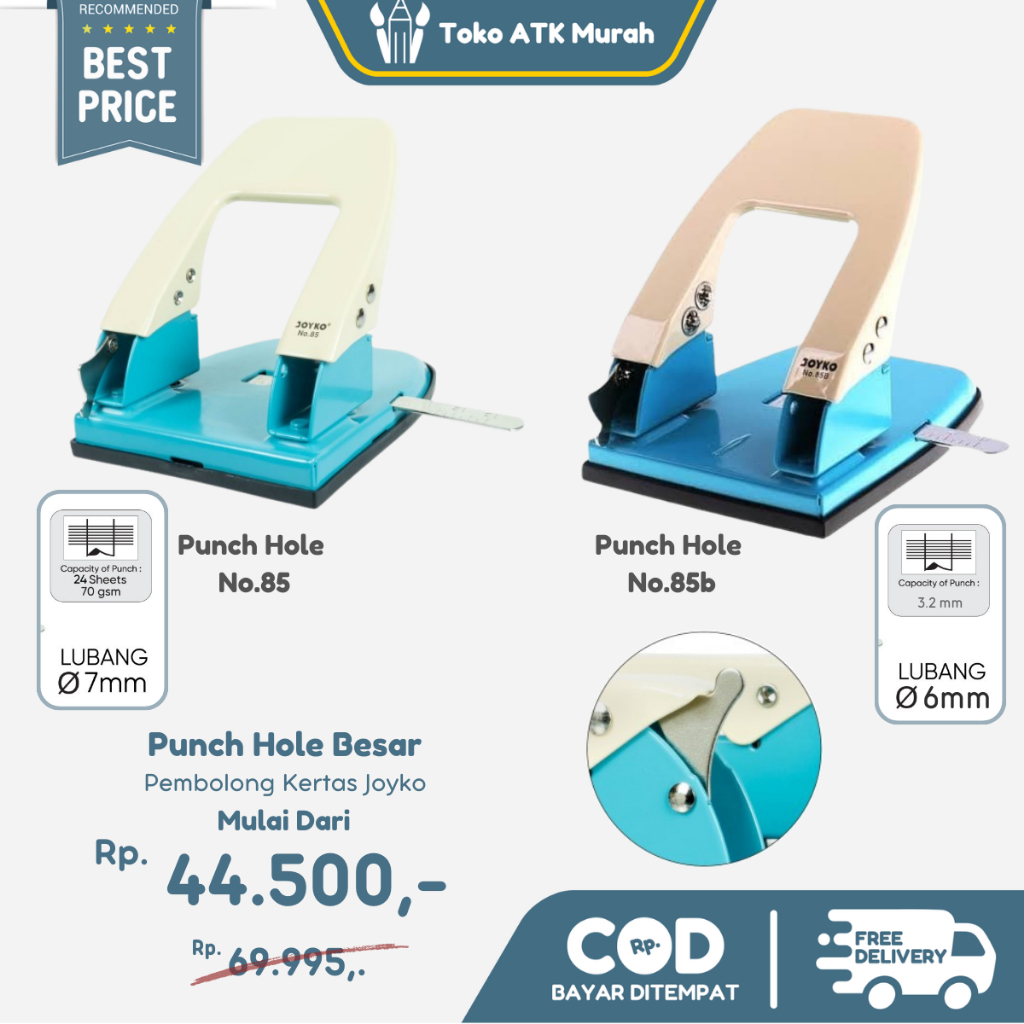 Jual Joyko Punch Hole Pembolong kertas Joyko No. 85 / No. 85b Pembolong ...