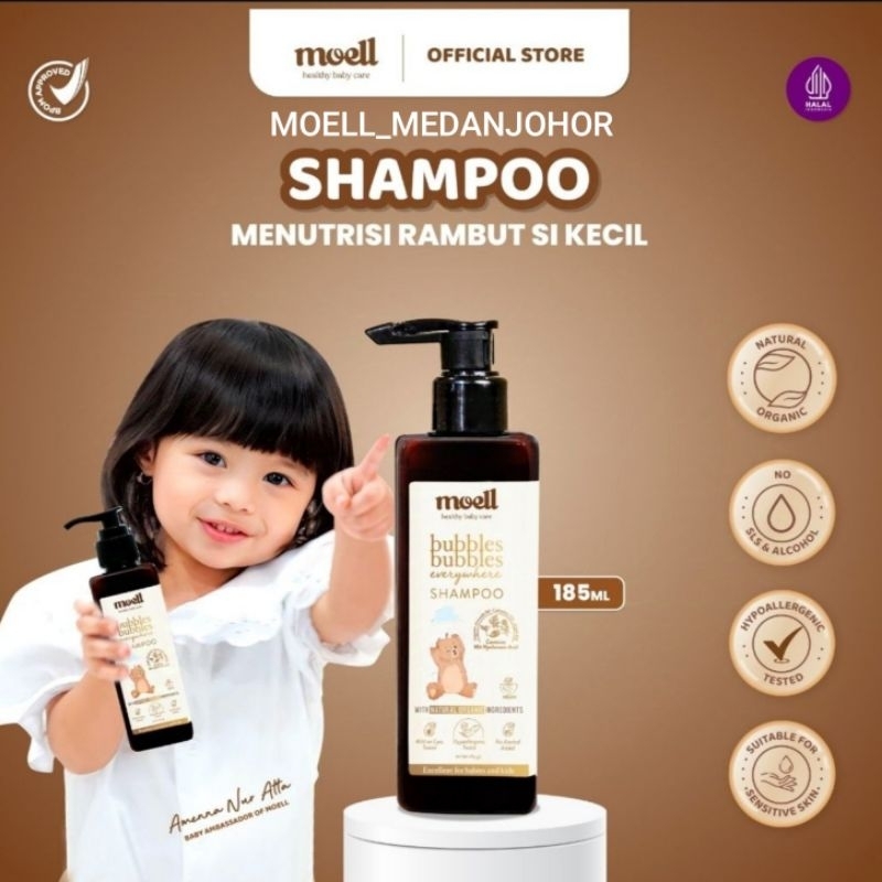 Jual Moell Shampoo 185 gram / Shampoo for baby & kids / Natural ...