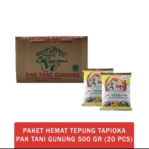 Jual TEPUNG TAPIOKA PAK TANI 500GRM X 20 PCS/KARTON | Shopee Indonesia