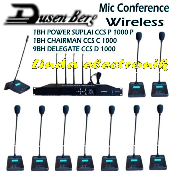 Jual mic meja wireless conference system dusenberg ccs p 1000 p ccs c ...