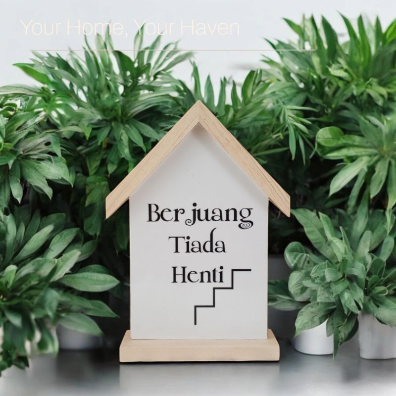Jual home decor kayu hiasan meja hiasan lemari hiasan Ambalan quote ...