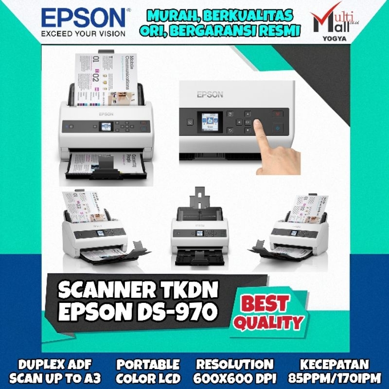 Jual Epson Scanner DS-970 TKDN Duplex ADF Sheet-fed Document Scanner A4 ...