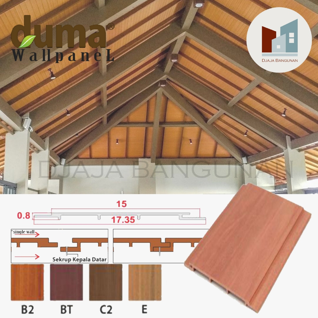 Jual WPC Single WALL (SW) 150 Wall Panel dinding indoor || DUMA ...
