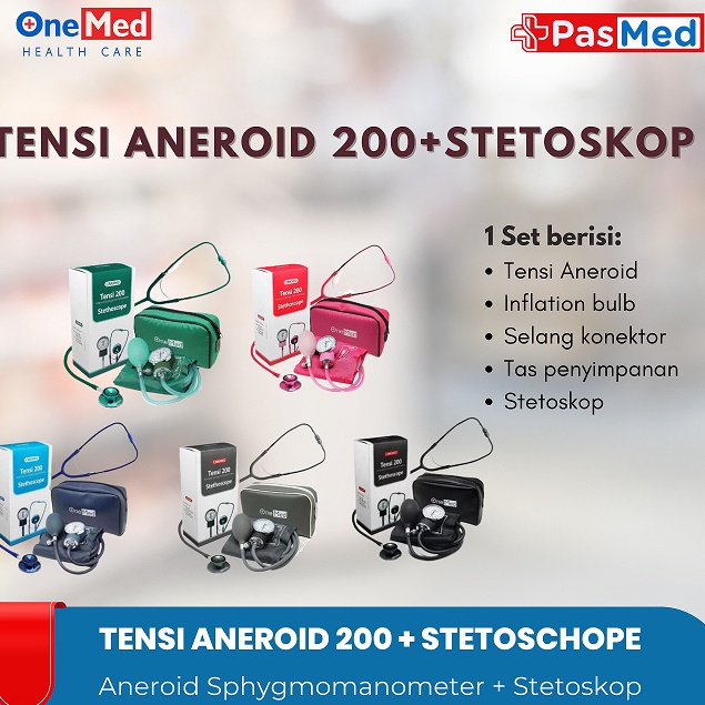 Jual Obral Belanja Tensi Aneroid Tensi Jarum dan Stetoskop Onemed Paket ...