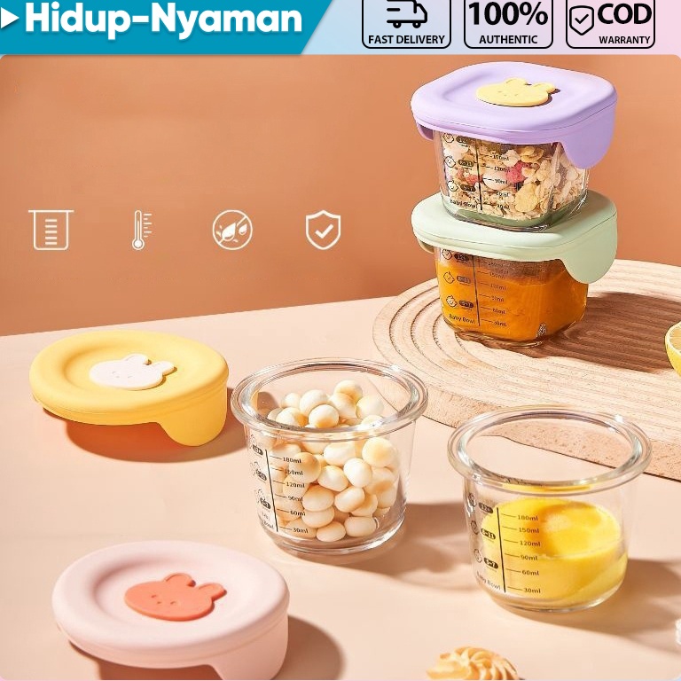 Jual Produk Terpopuler Ready stock3pcs Oven Glass Baby Food Container ...
