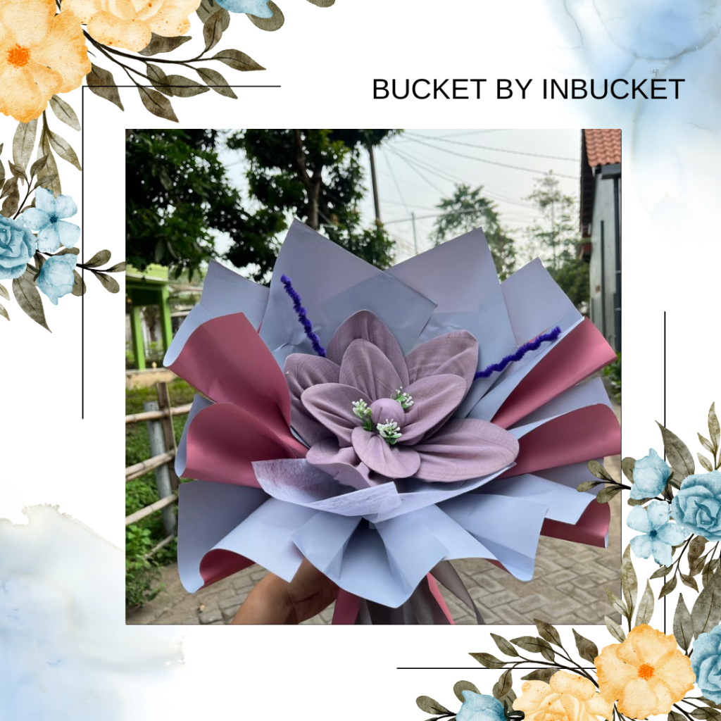 Jual BTJB01 BUKET JILBAB UNGU MOTIF B WISUDA ISI JILBAB/HIJAB MURAH ...