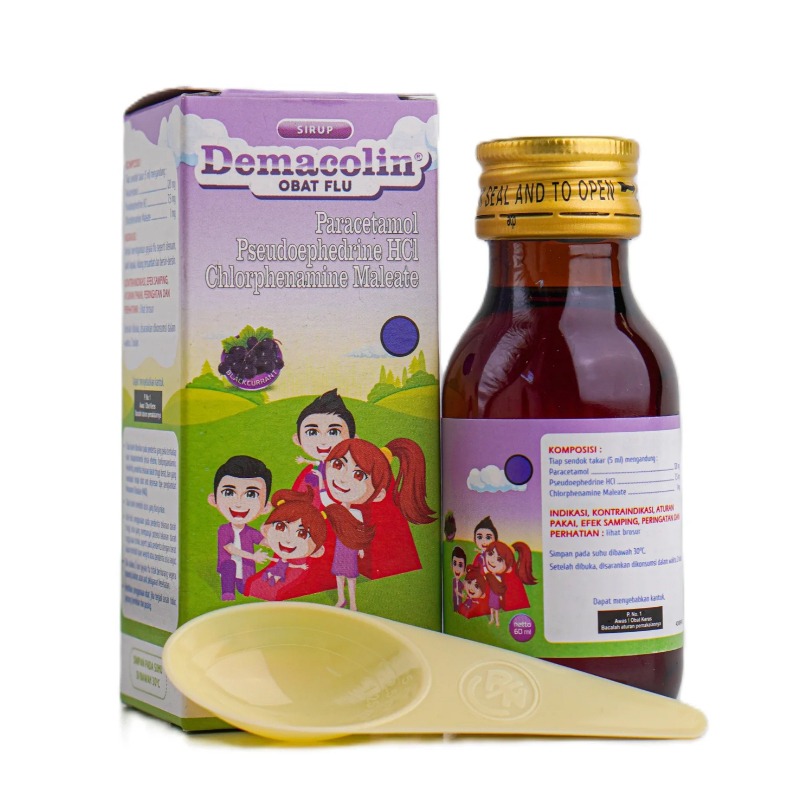 Jual DEMACOLIN SYRUP 60 ML - Meringankan Gejala Flu (Demam, Bersin ...
