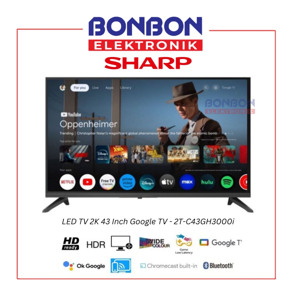 Jual Sharp SMART TV 42 Inc 2T-C42EG1i ANDROID DVB-T2 / 42EG1i GOOGLE TV | Shopee Indonesia