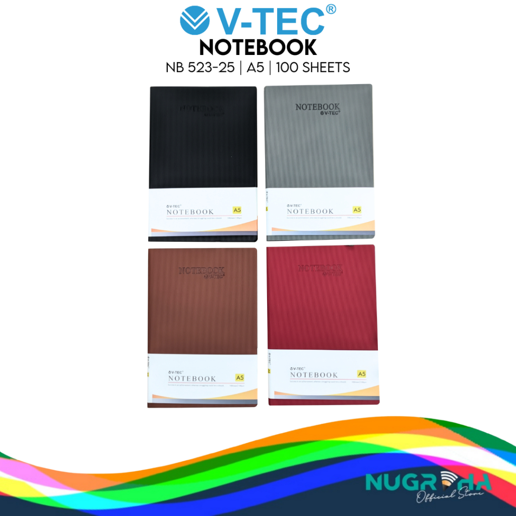 Jual V-tec NB 523-25 NOTEBOOK HARD COVER BUKU CATATAN BUKU TULIS SAMPUL ...