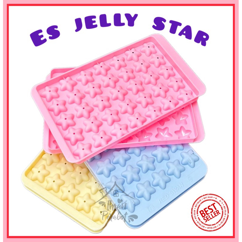 Jual Cetakan Es jelly BINTANG 33 Lubang / star / cetakan es batu ...