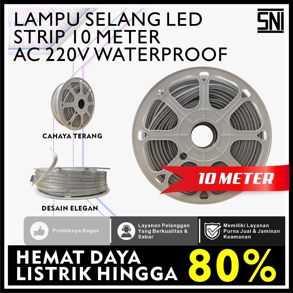 Jual Lampu LED Strip Selang 10meter RGB SMD LAMPU LED STRIP SELANG ...