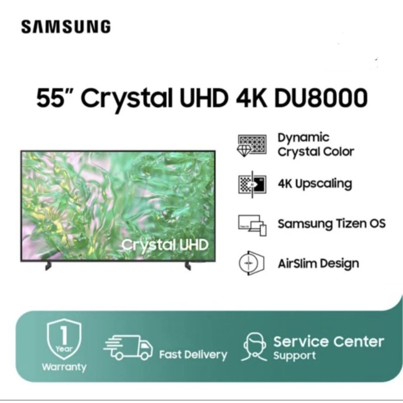 Jual SMART TV SAMSUNG 55 INCH UA55DU8000KXXD CRYSTAL 4K UHD GARANSI ...
