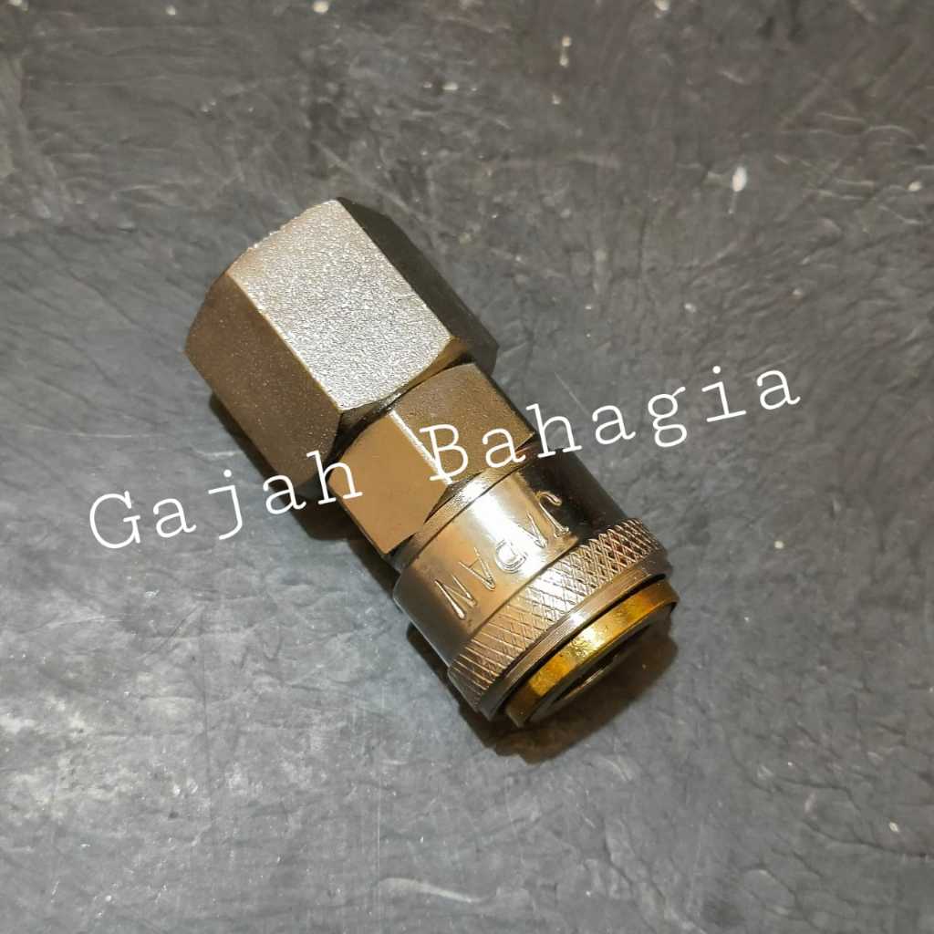 Jual Quick coupler angin SF 40 drat dalam 1/2 one hand touch kopler ...