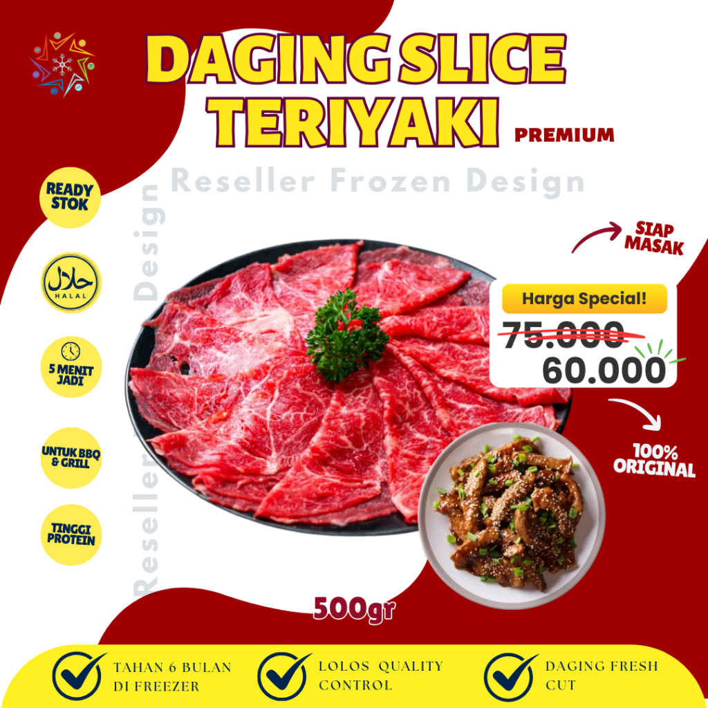Jual DAGING SLICE TERIYAKI PREMIUM 500 GR | DAGING LOWFAT | AYCE ...
