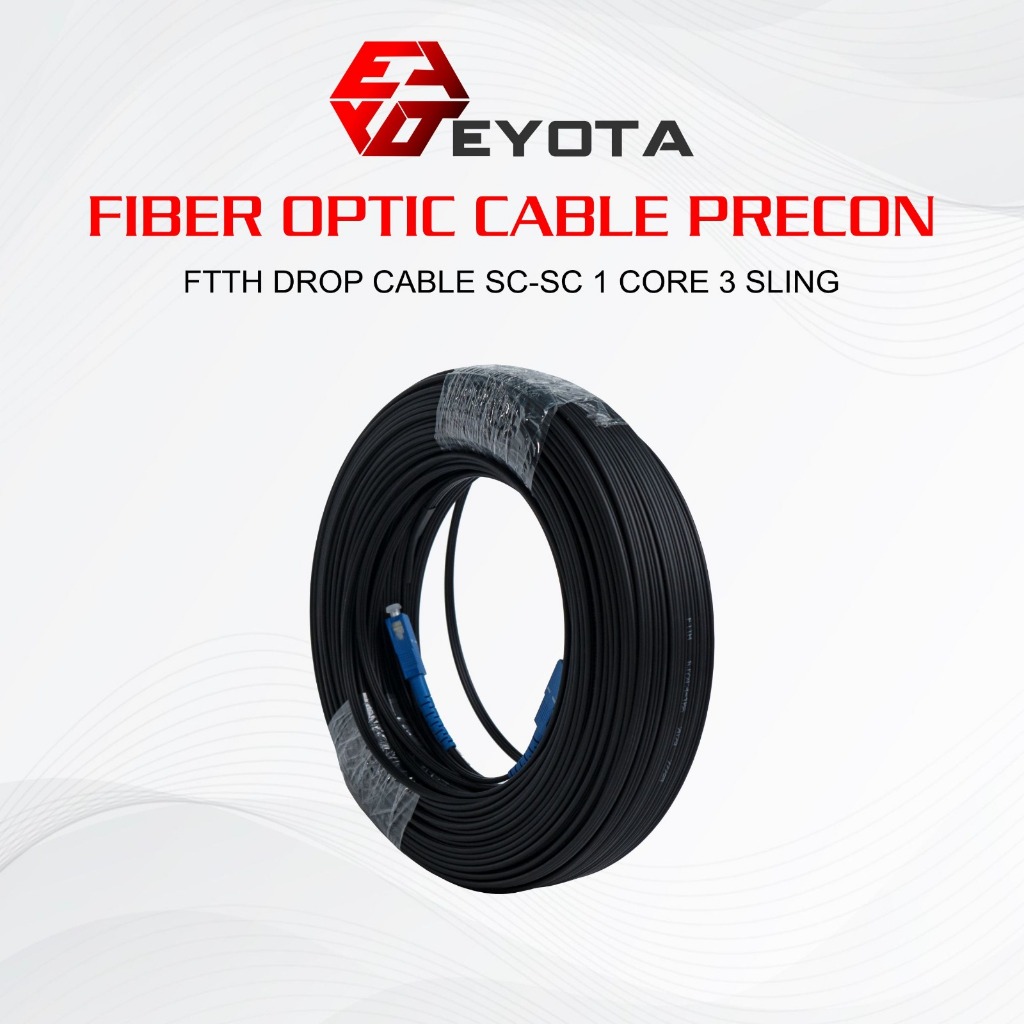 Jual KABEL FIBER OPTIK PRECON 1 CORE 3 SLING 300 METER | Shopee Indonesia