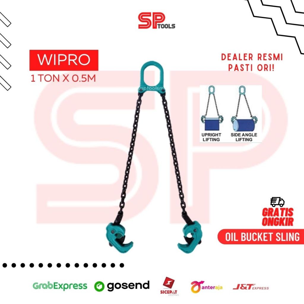 Jual OIL BUCKET SLING / ALAT ANGKAT DRUM OLI LIFTER TONG 1 TON X 50CM ...