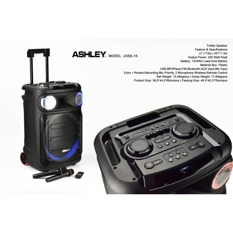Jual Portable Wireless speaker ashley joss 15 15 inch original ashley ...