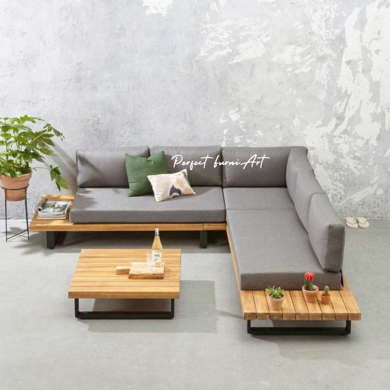 Jual sofa tamu minimalis sofa L sofa teras sofa outdoor sofa kaki besi ...