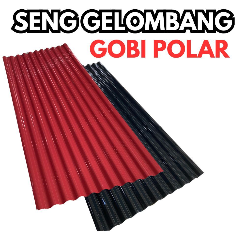 Jual Spandek Seng Gelombang Bulat 0.25 Galvalume Maron / Hitam Kilat ...