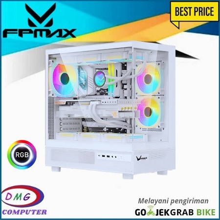 Jual FPMAX Crystal Z8 White - Casing PC ATX | CPU PC Case Gaming ...
